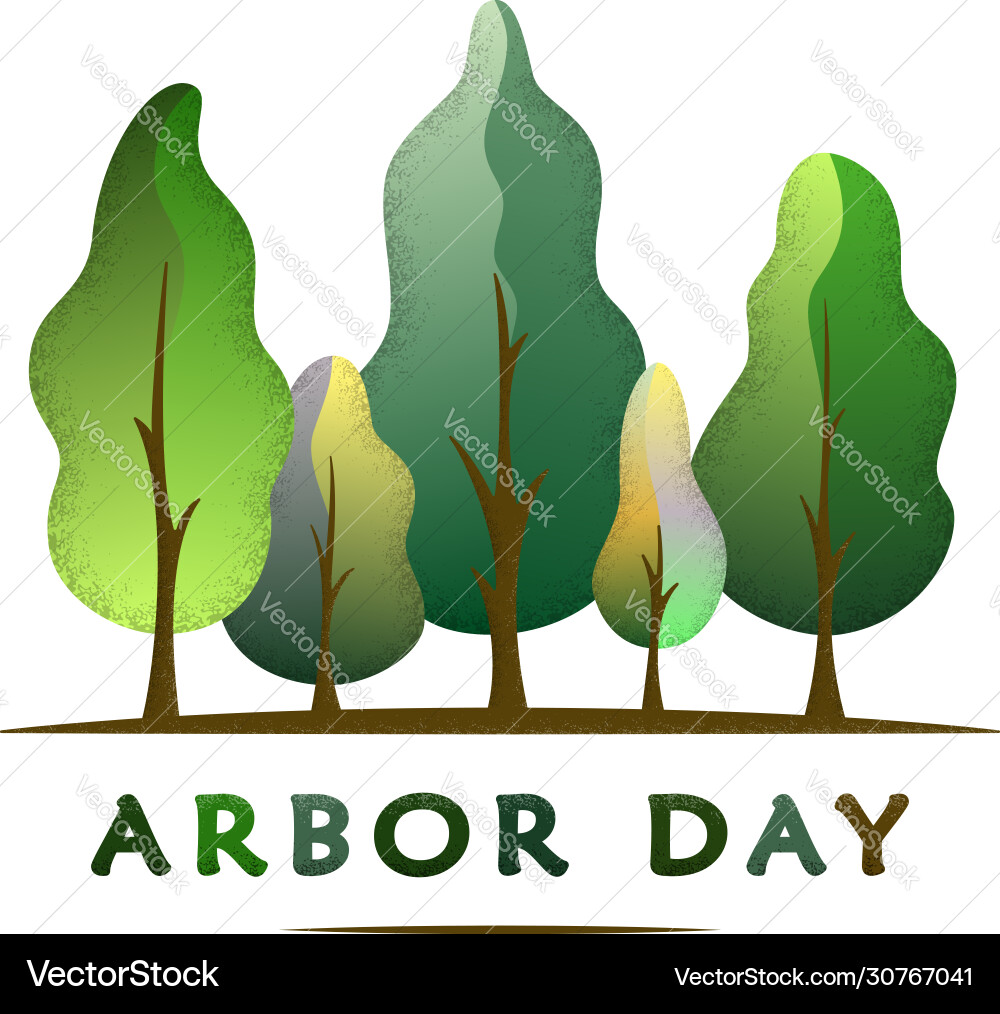 Arbor Day Celebration - Forest Theme Royalty Free Vector