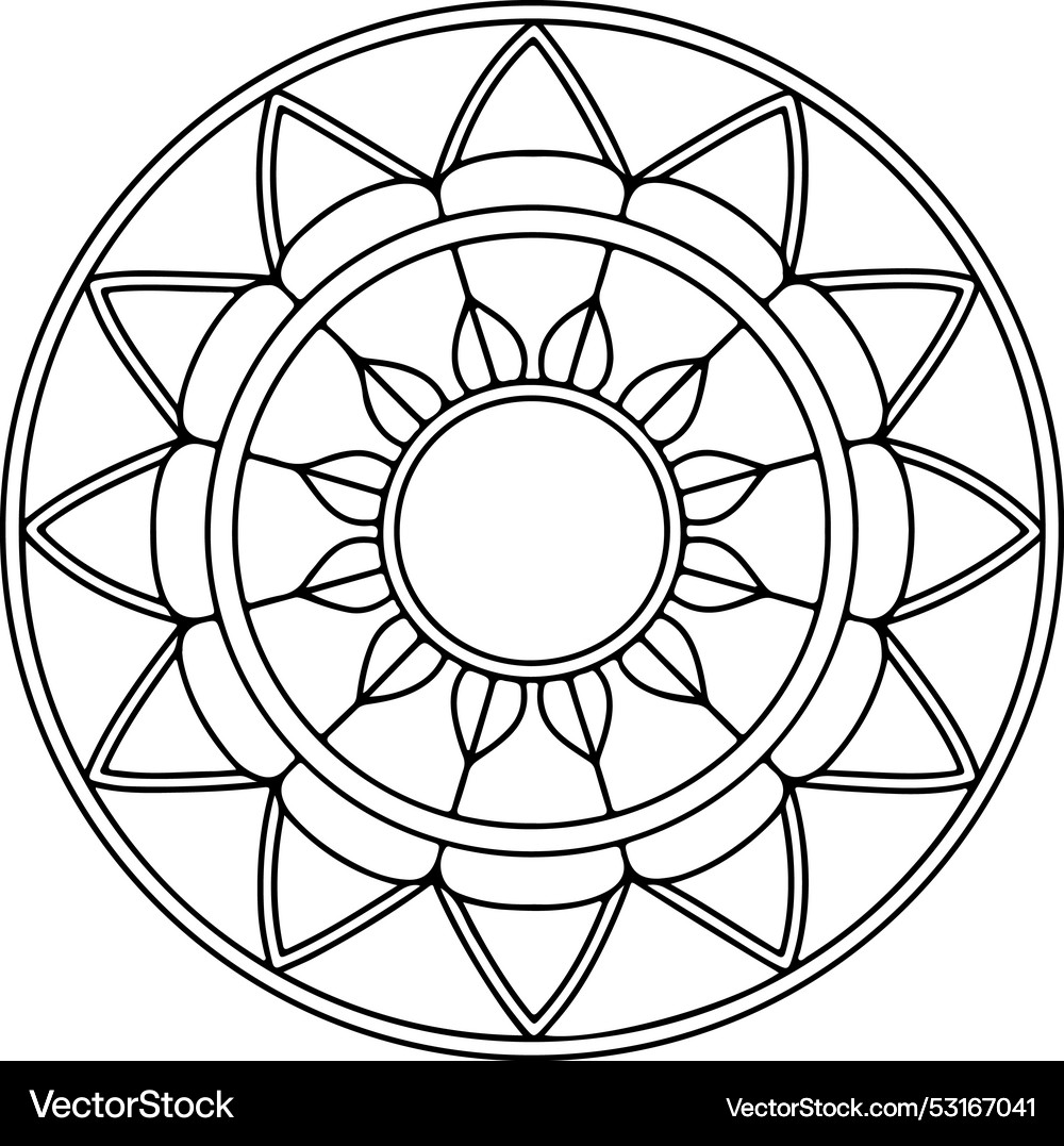 Attractive and simple mandala design Royalty Free Vector