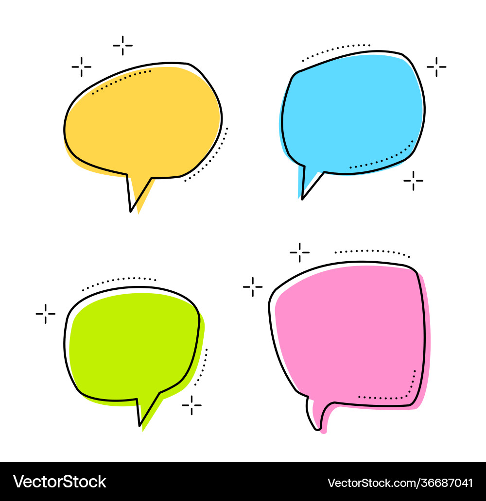 Cartoon thought bubble icon in comic style think Vector Image