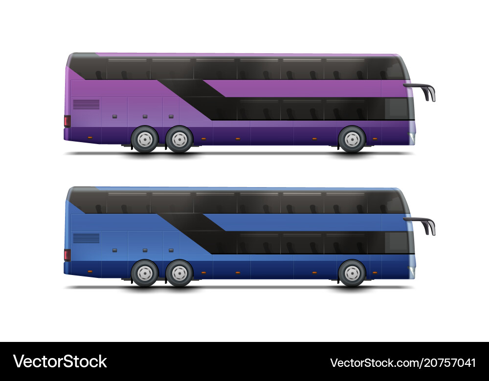 Double Decker Buses Royalty Free Vector Image - VectorStock