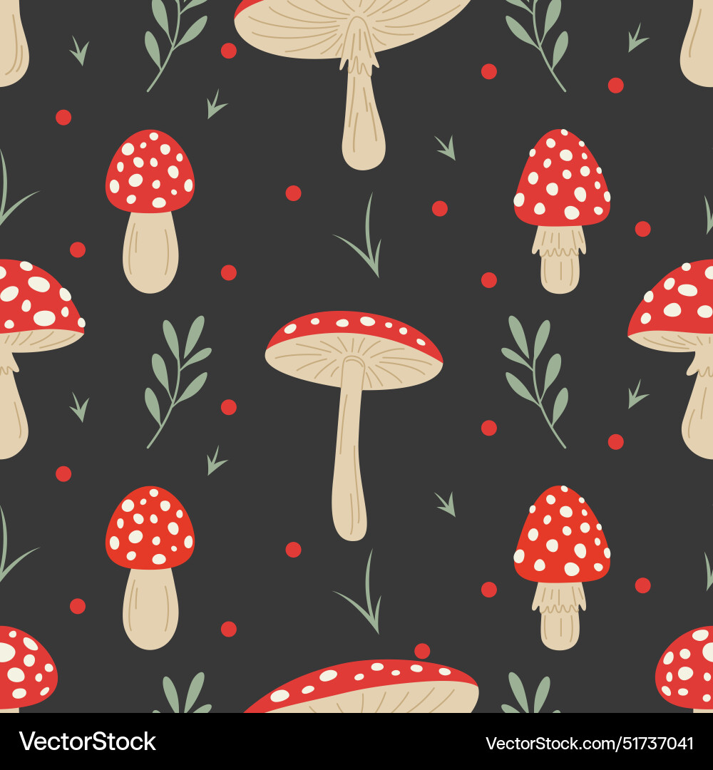 Seamless pattern with hand drawn cartoon Vector Image