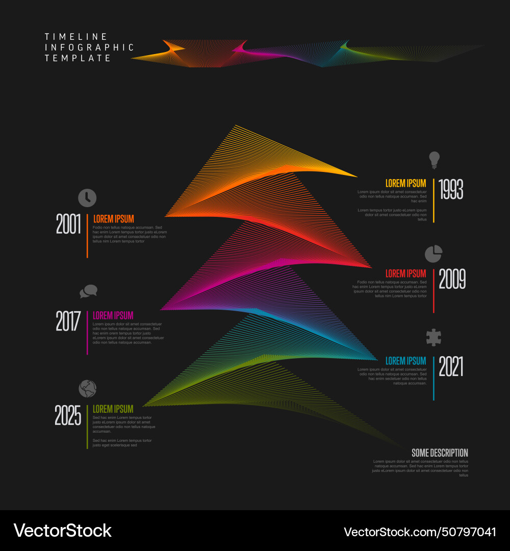 Vertical curved infographic timeline report Vector Image