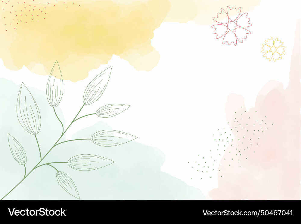 Watercolor light spring abstract background Vector Image