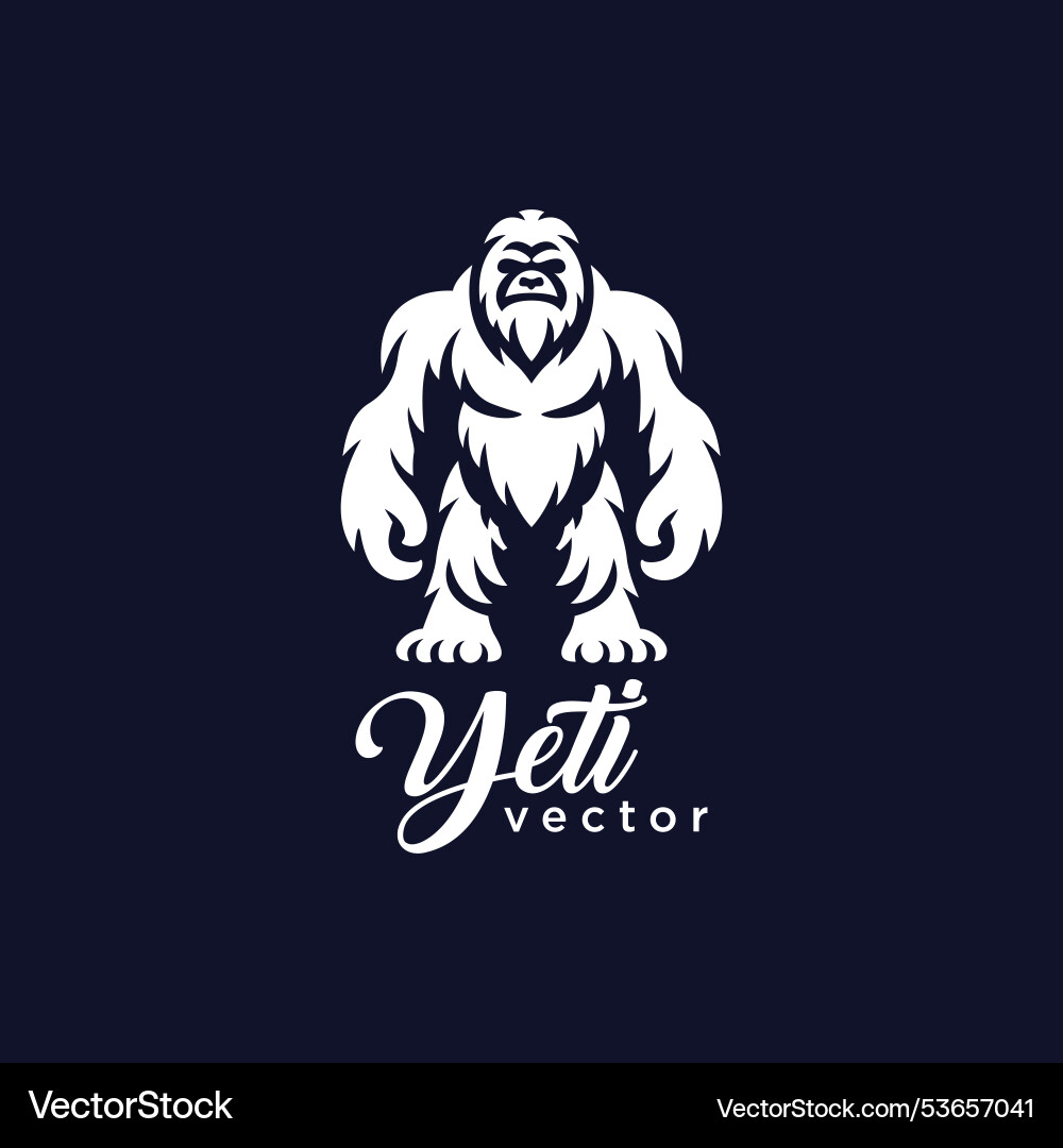 Yeti graphic design featuring a stylized creature Vector Image