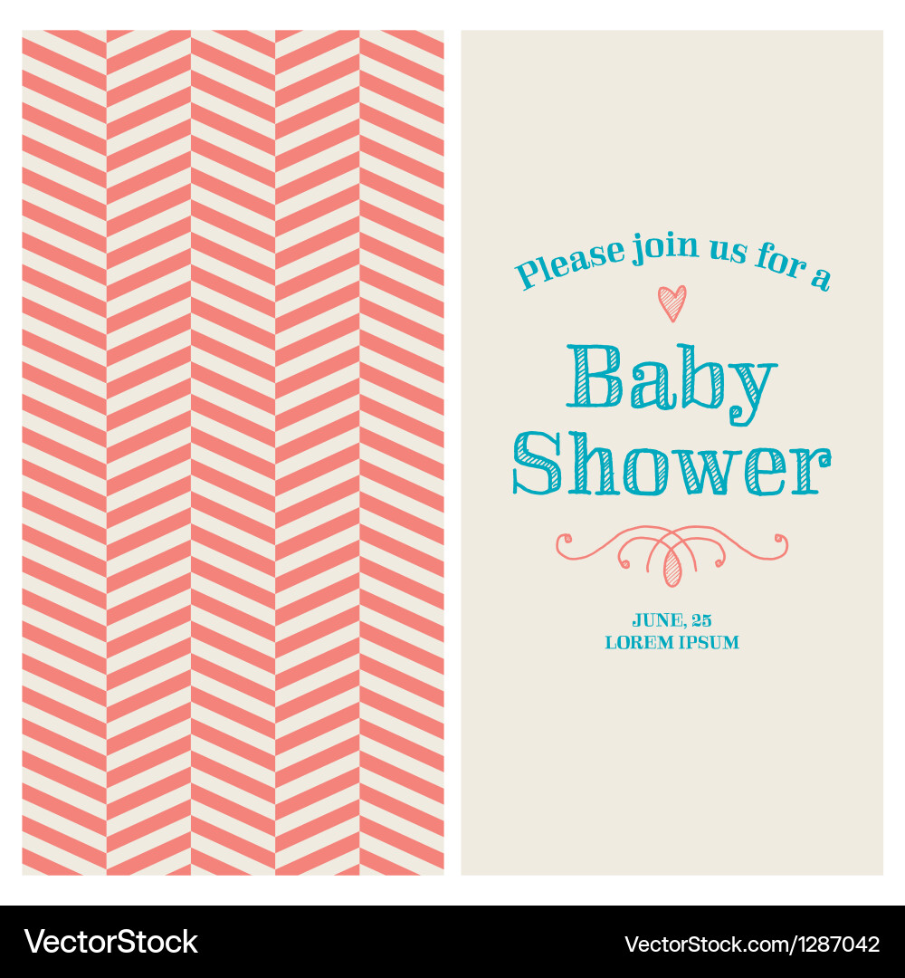 Baby Shower Chevron Card – Royalty-Free Vector | VectorStock