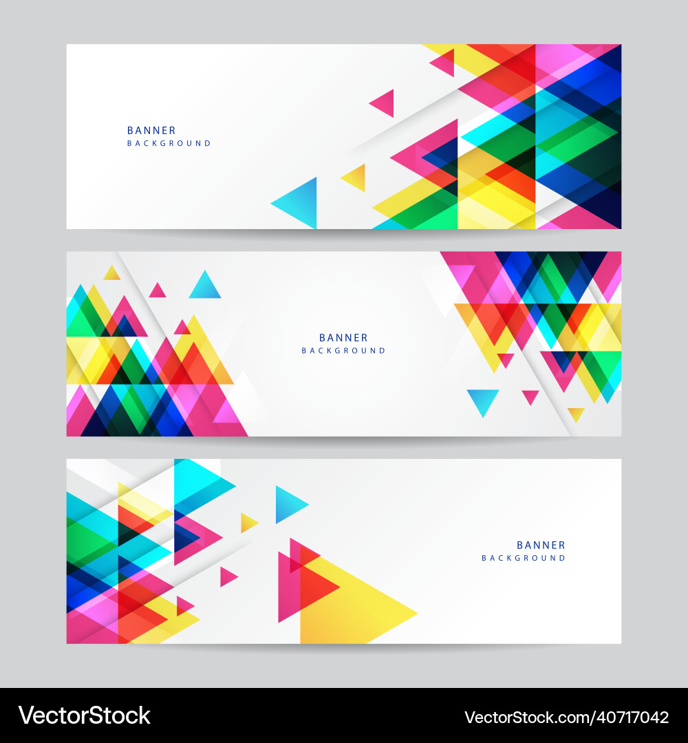 Colorful triangle abstract banner background Vector Image
