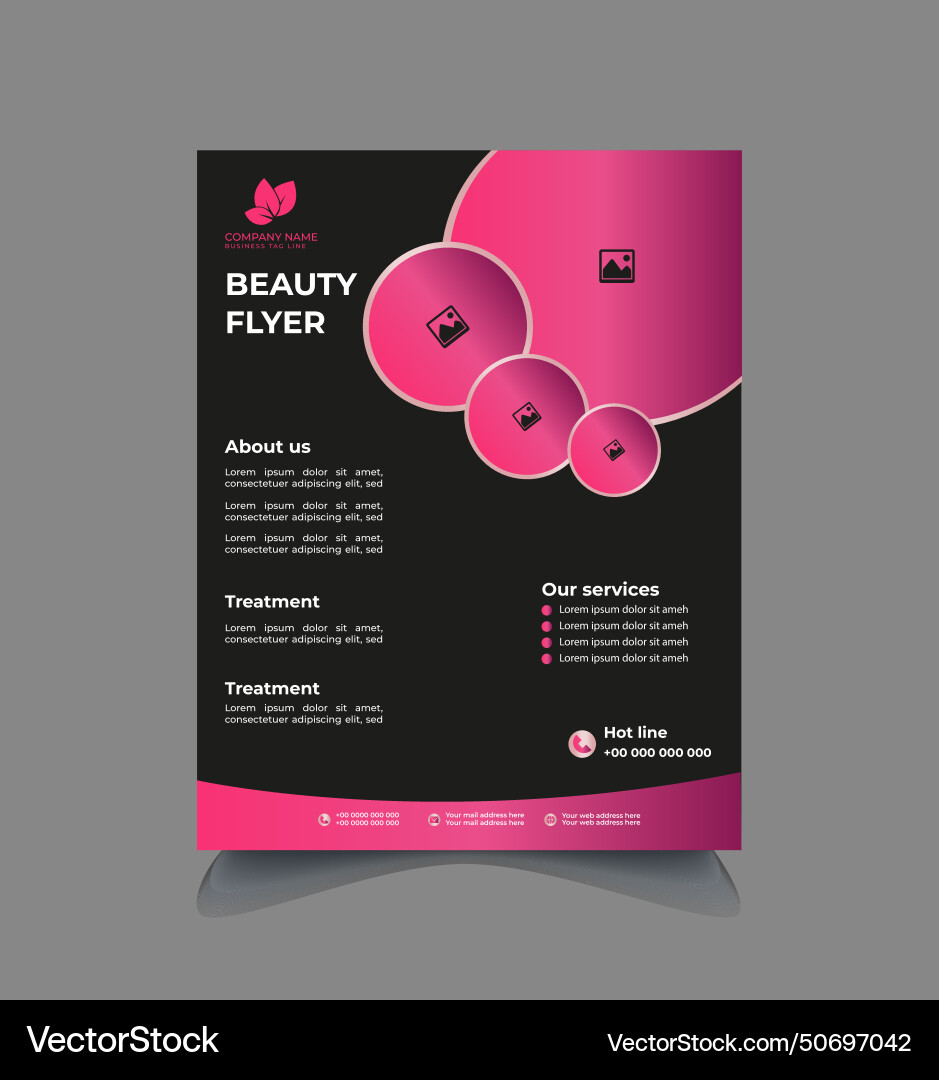 Elegant modern beauty flyer template Royalty Free Vector