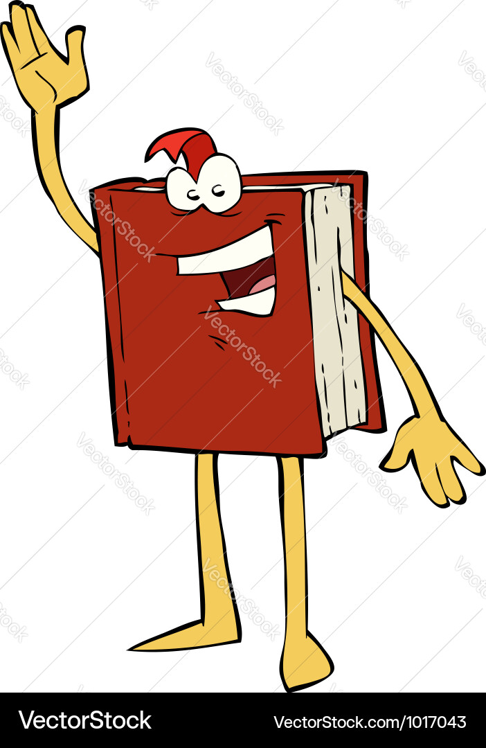 Book waving Royalty Free Vector Image - VectorStock