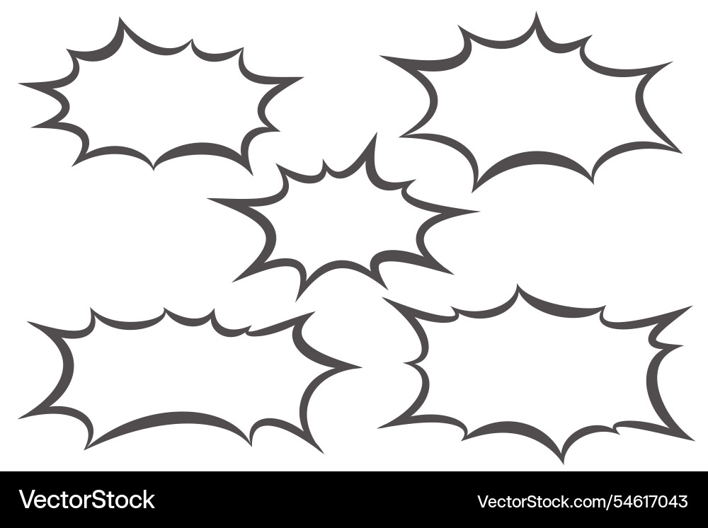 Comic speech bubble cartoon manga frame Royalty Free Vector