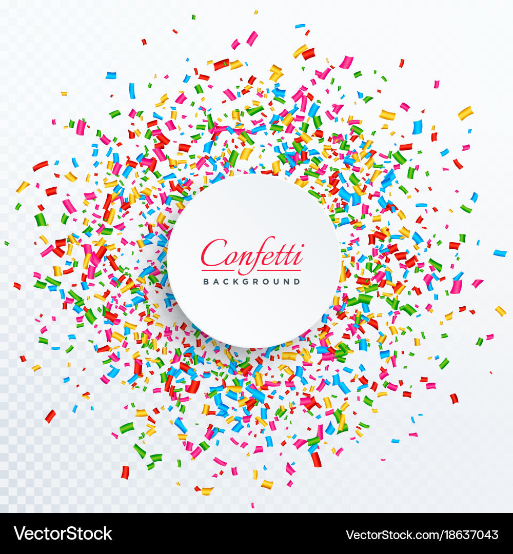 Confetti background with text space design Vector Image