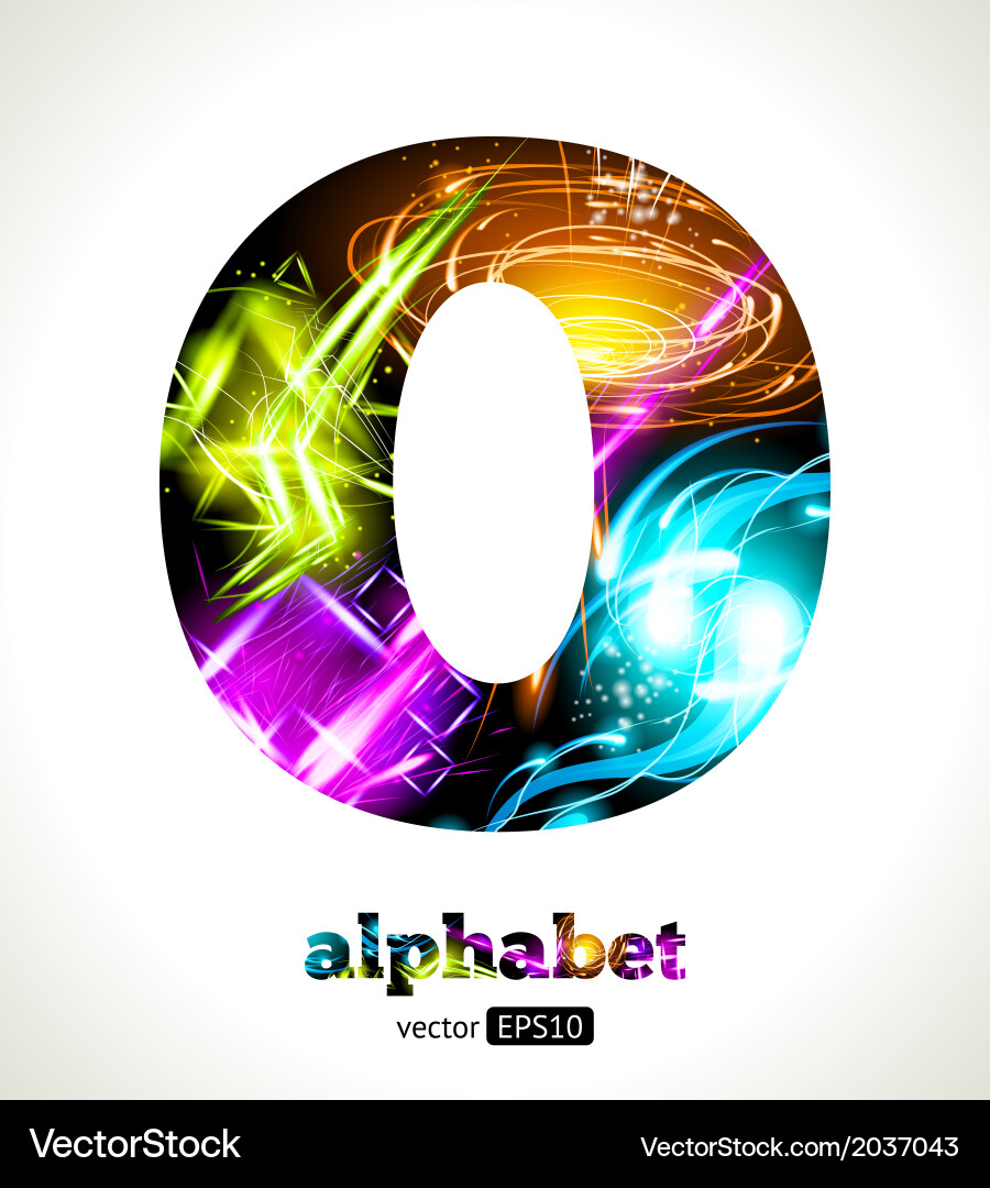 Design abstract letter o Royalty Free Vector Image