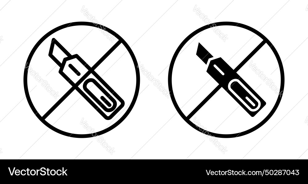 Do not cut icon Royalty Free Vector Image - VectorStock