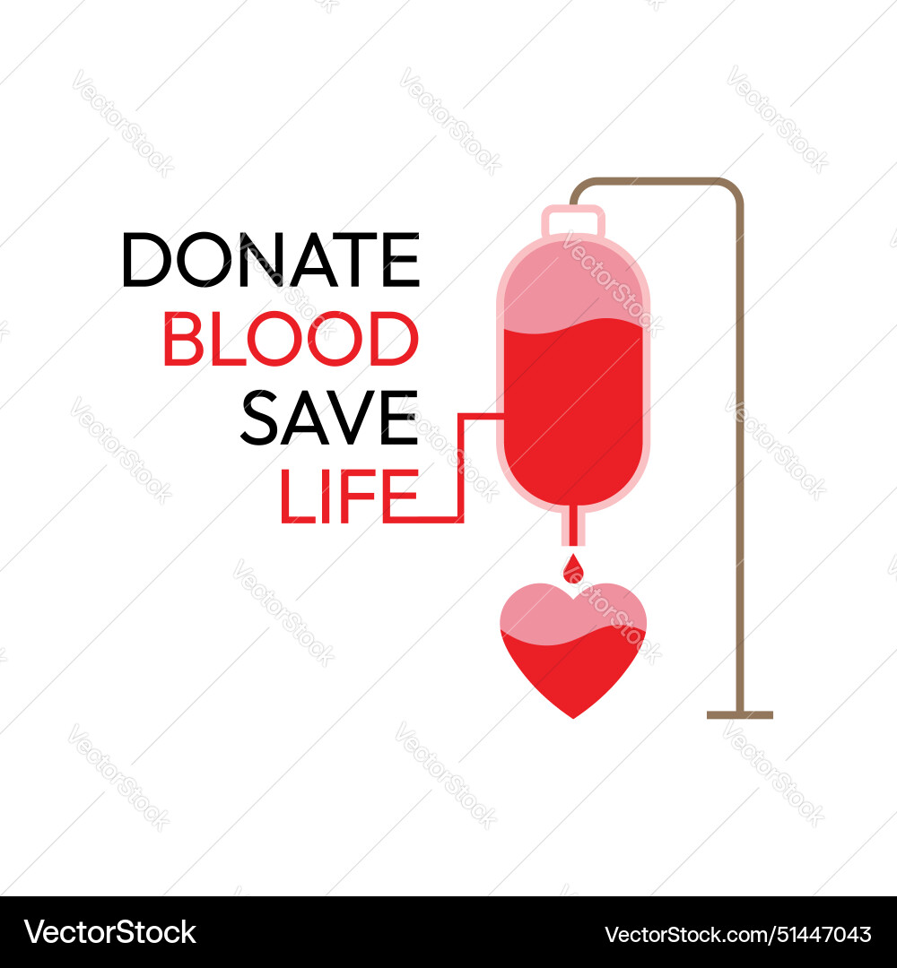 Donate blood save life Royalty Free Vector Image