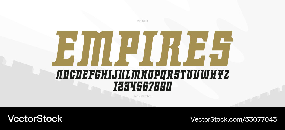 Elegant luxury serif strong font for logos Vector Image