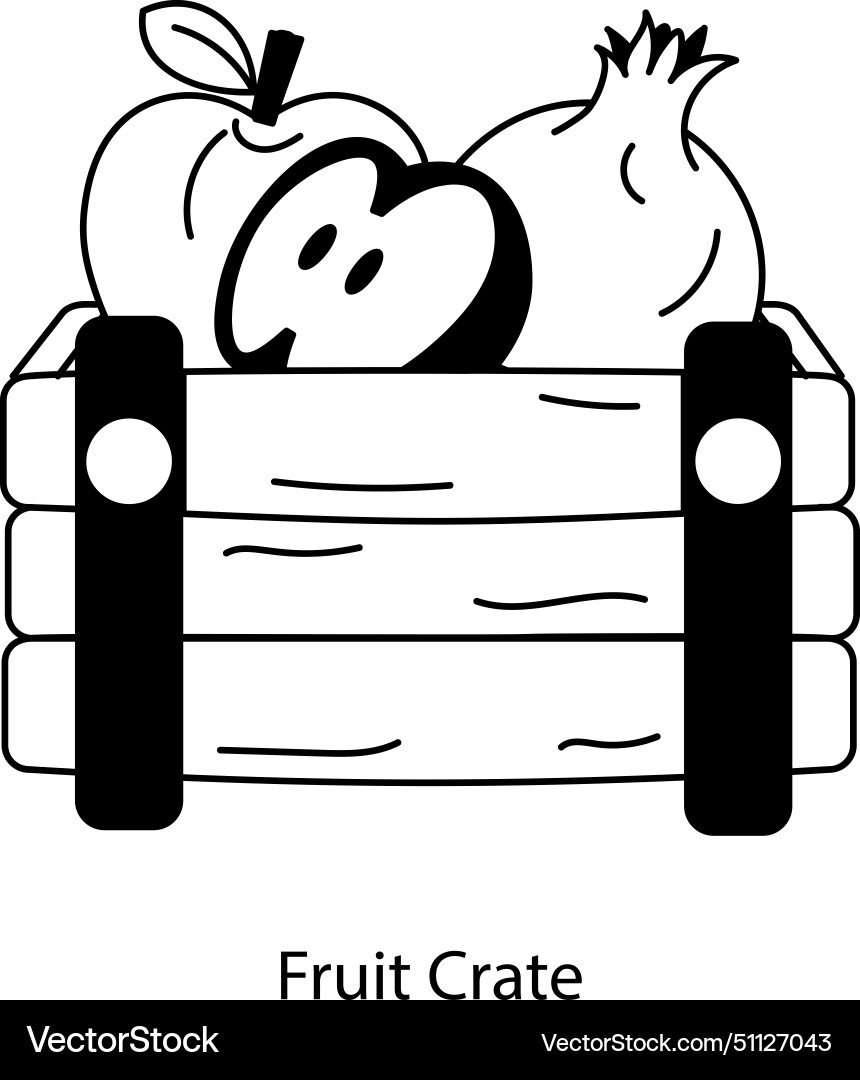 Fruit crate Royalty Free Vector Image - VectorStock