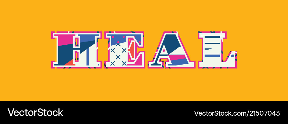 Heal concept word art Royalty Free Vector Image