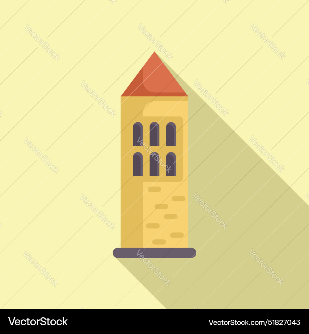 Medieval stone tower standing tall with arched Vector Image