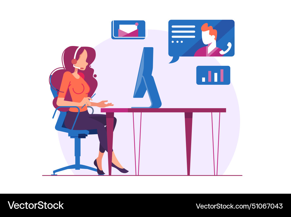 Online workstation engagement Royalty Free Vector Image