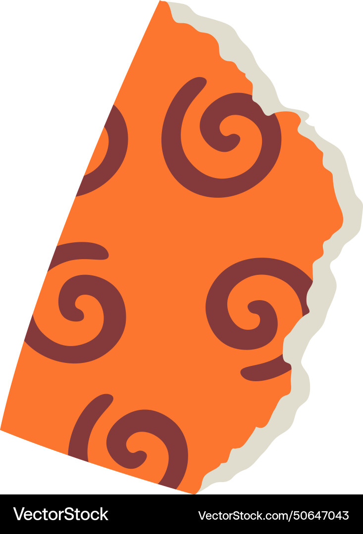 Paper cut piece Royalty Free Vector Image - VectorStock