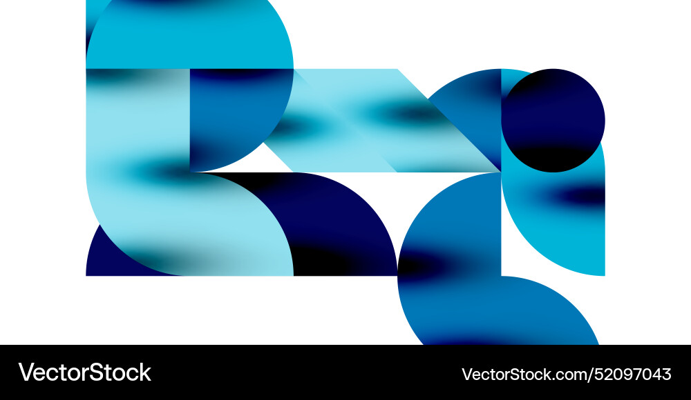 Tech minimal circular shapes geometric art Vector Image