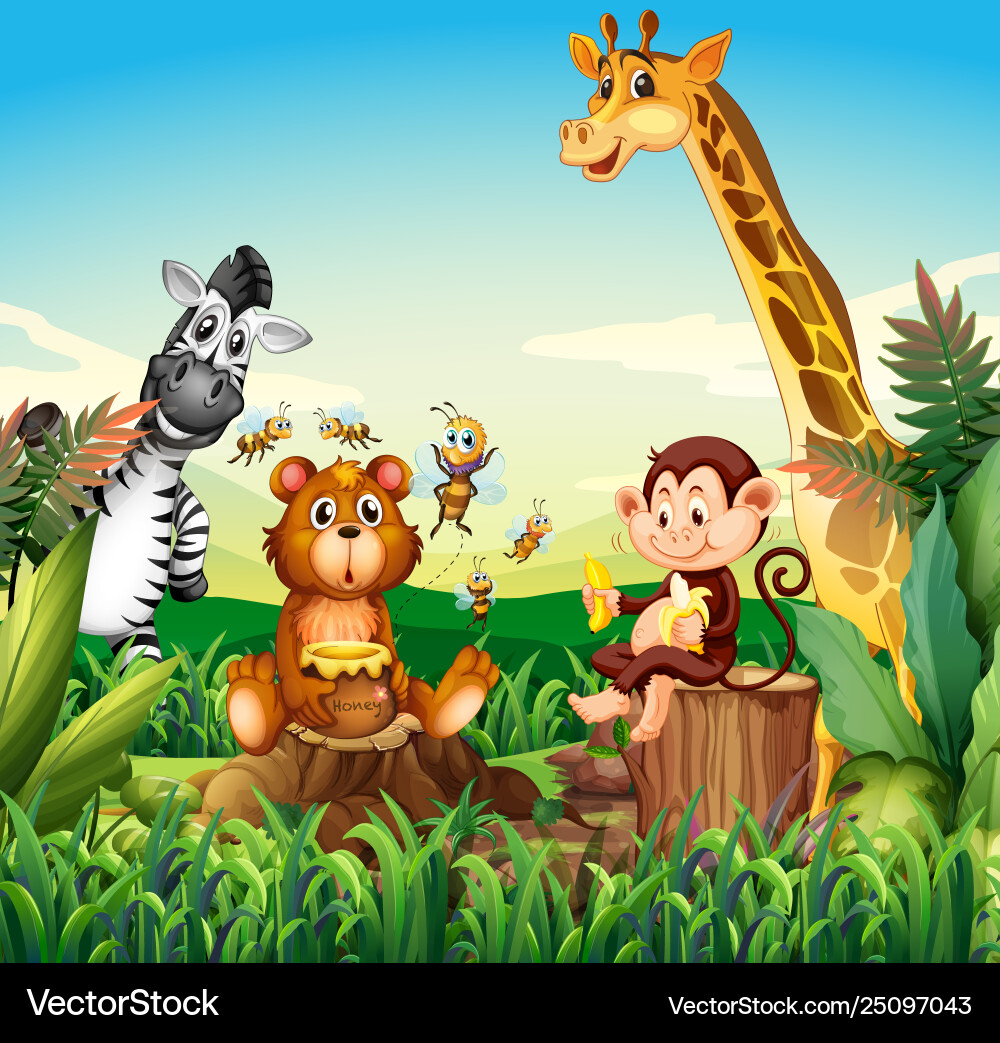 Wild animal in nature Royalty Free Vector Image