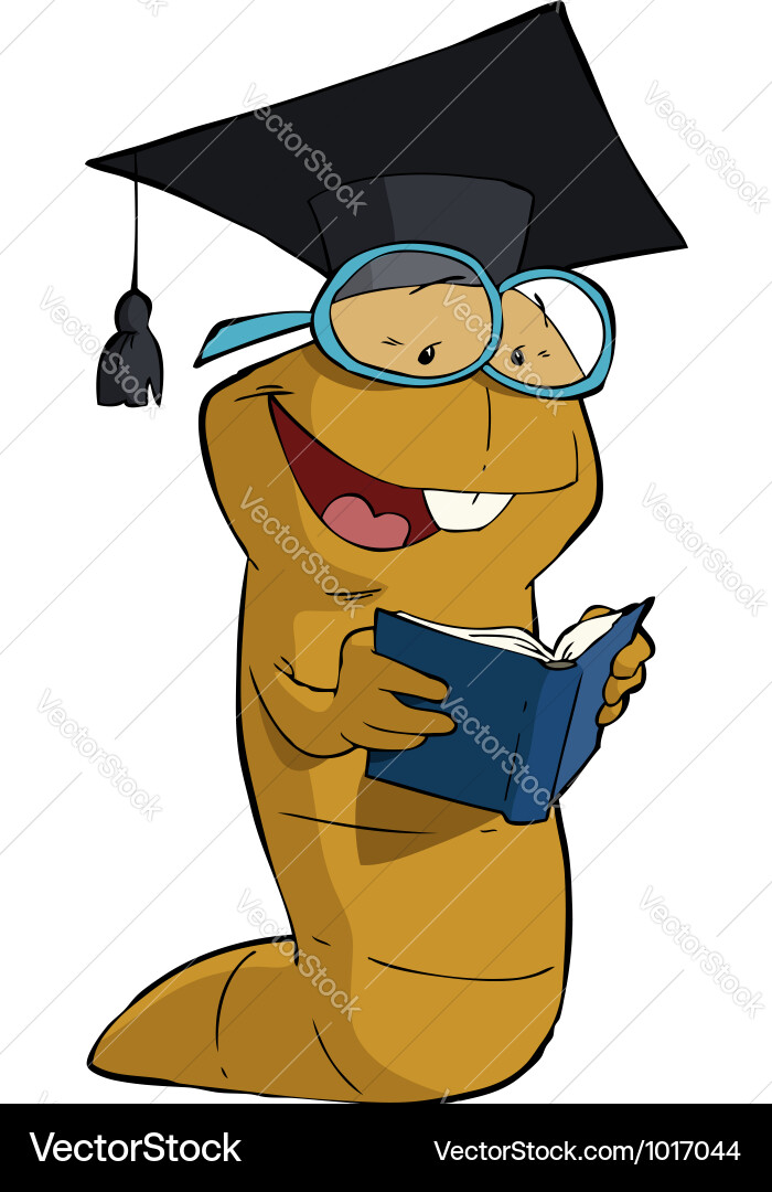 Bookworm Royalty Free Vector Image - VectorStock