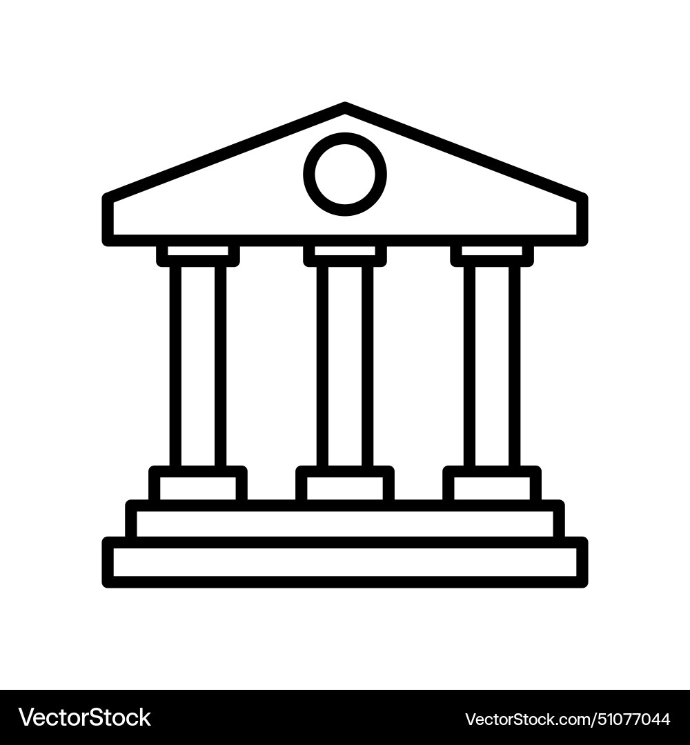 Courthouse icon - law and justice Royalty Free Vector Image