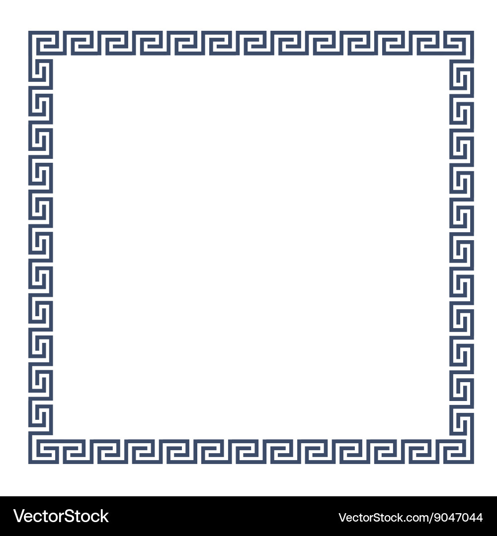 Decorative greek frame for design Royalty Free Vector Image