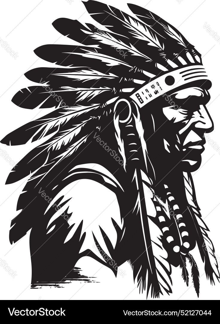 Desert sentinel apache logo symbol warpaint Vector Image