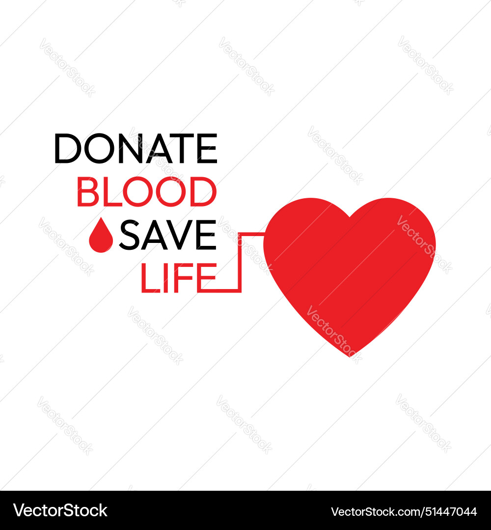 Donate blood save life Royalty Free Vector Image
