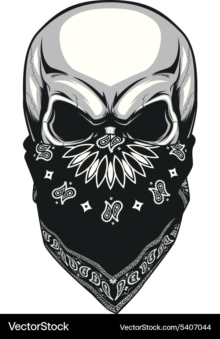 Skull Head Bandana Vector Images (over 2,600)