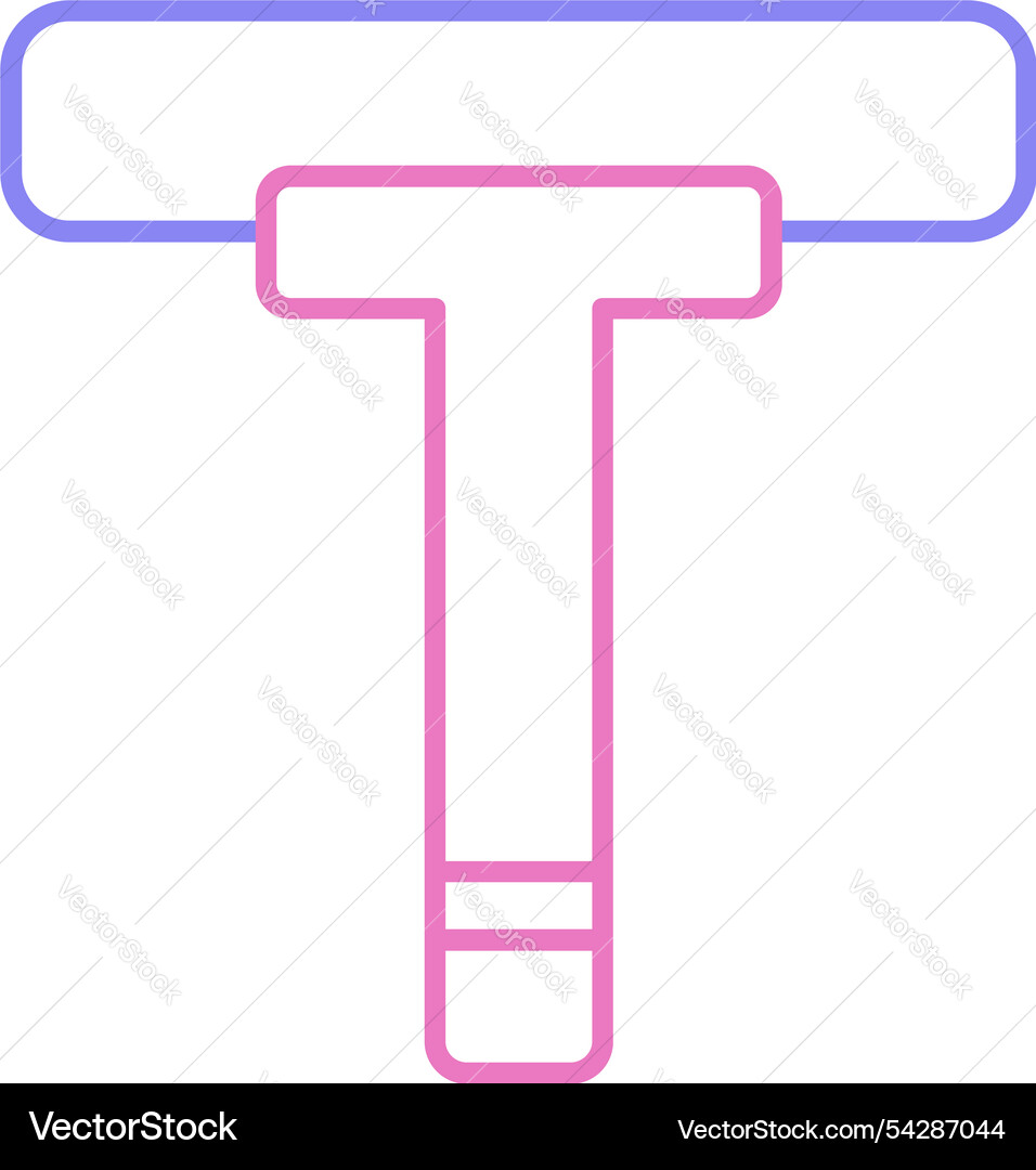 Squeegee line two colour icon Royalty Free Vector Image