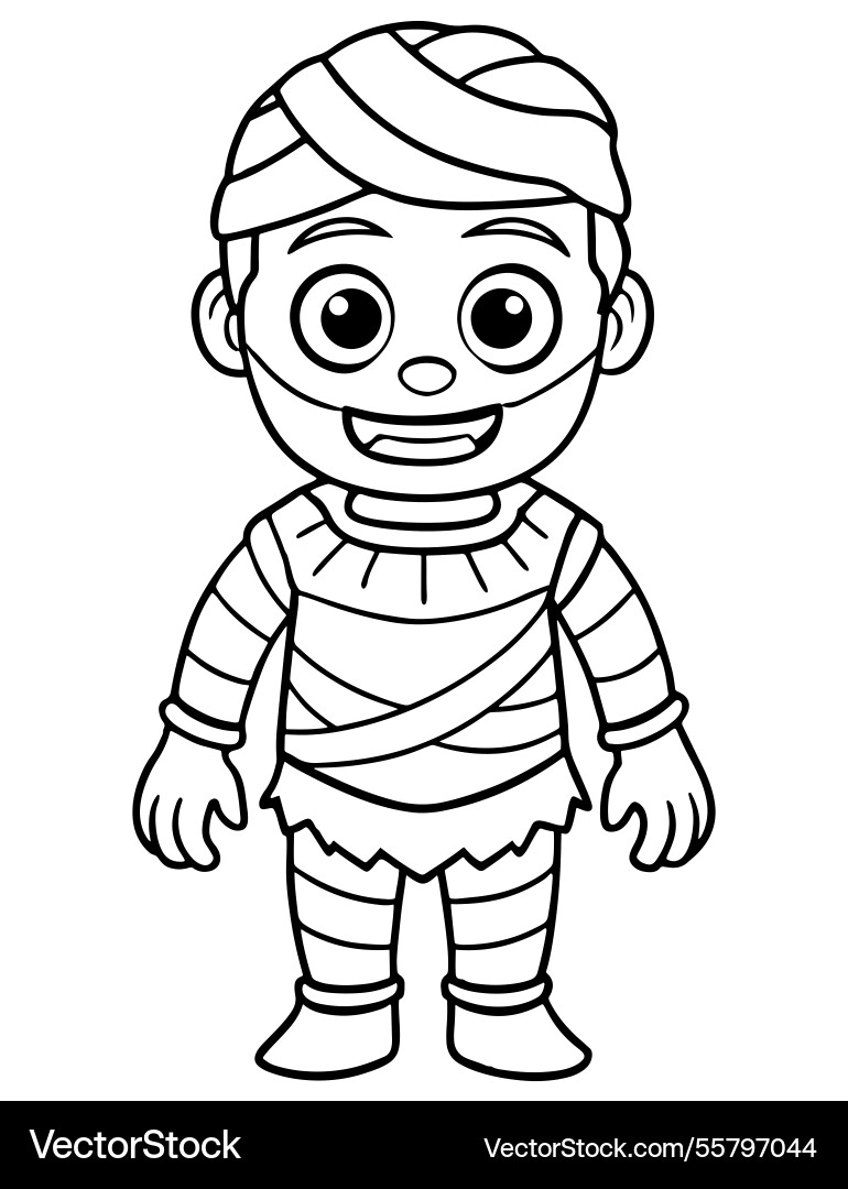 Zombie apocalypse coloring page for kids Vector Image