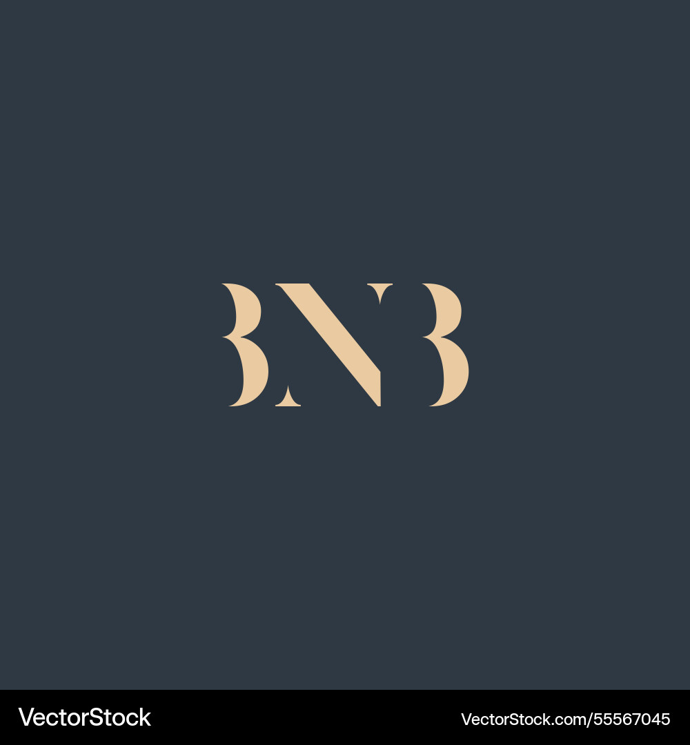 Bnb abstract letter logo Royalty Free Vector Image