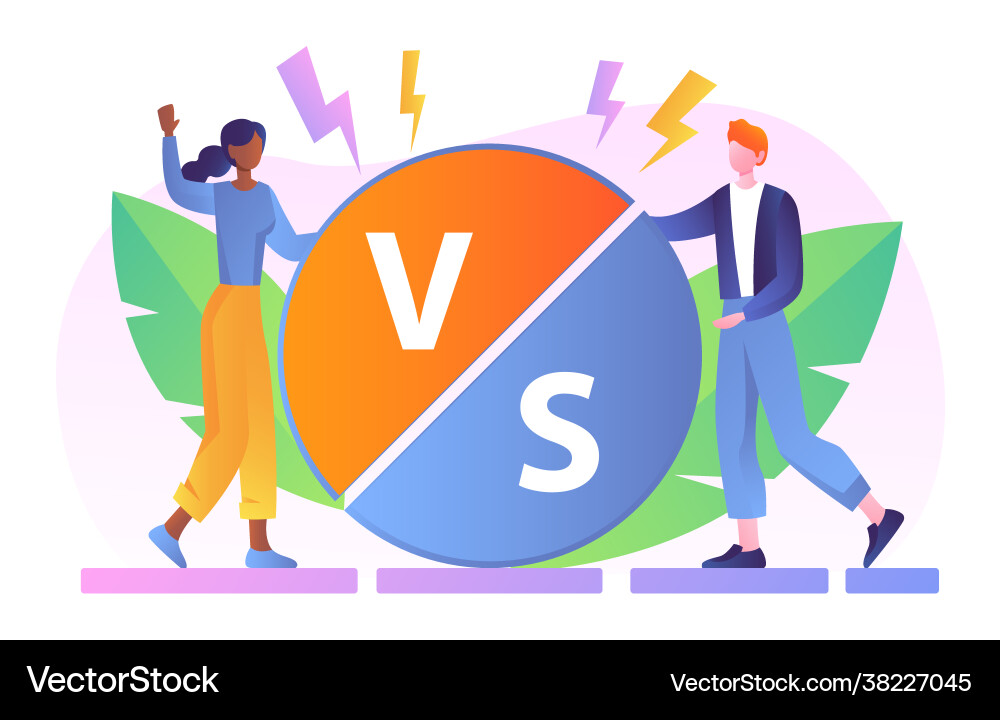 Business competition for market share Royalty Free Vector