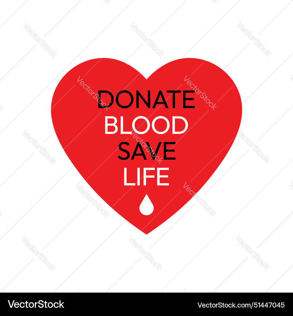 Donate blood save life Royalty Free Vector Image