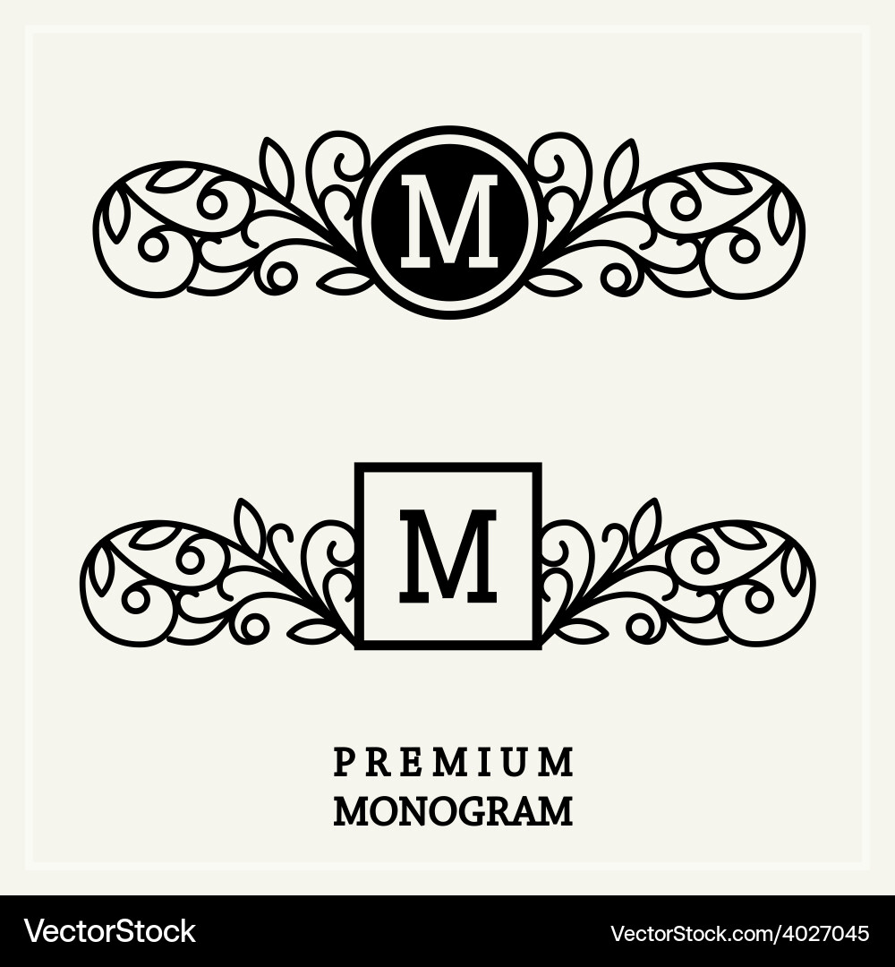 Elegant Victorian Monogram Royalty Free Vector Image