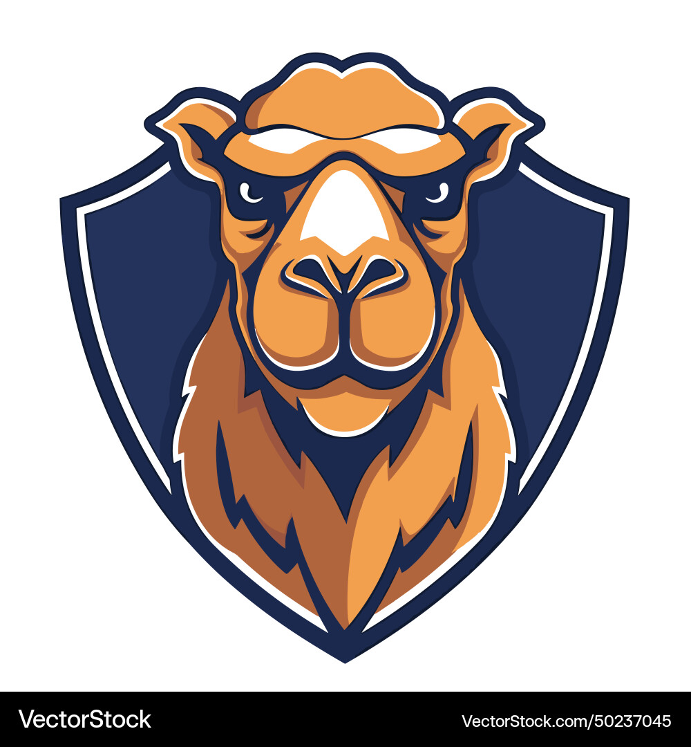 Esport logotype camel icon sticker Royalty Free Vector Image
