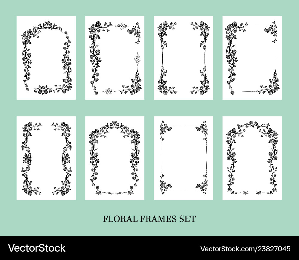 Frames set for invitation Royalty Free Vector Image