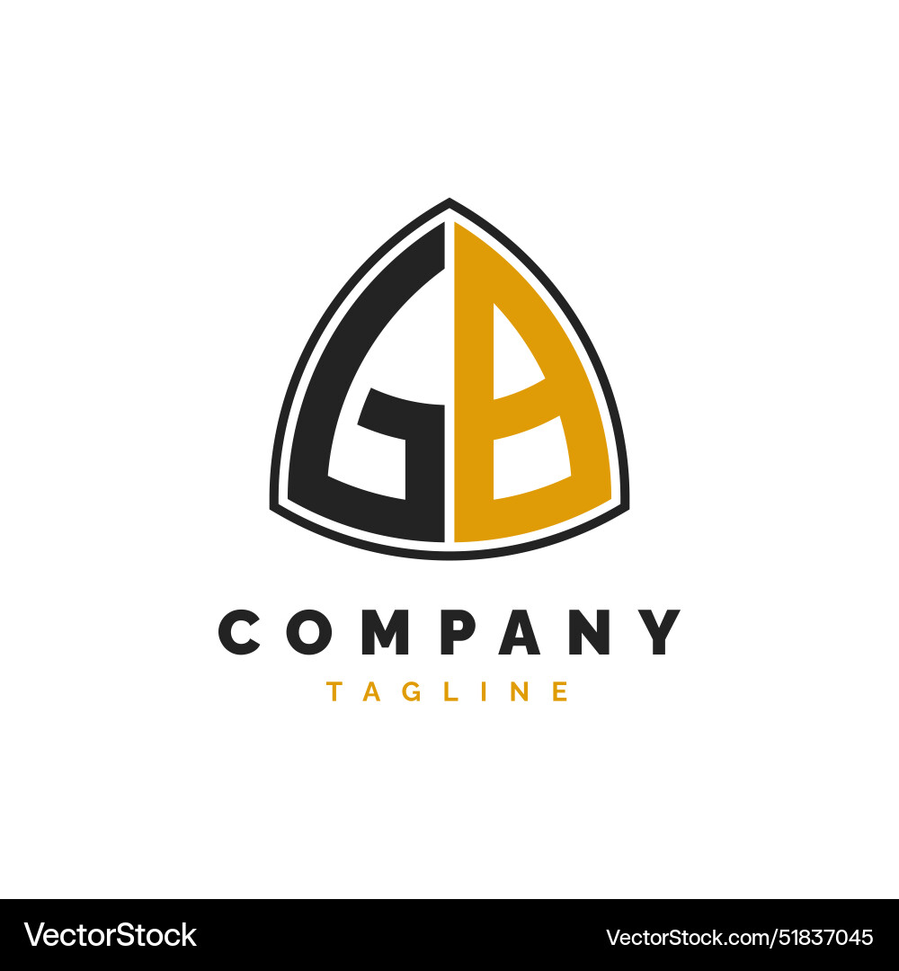 Initial letter gb logo design alphabet Royalty Free Vector