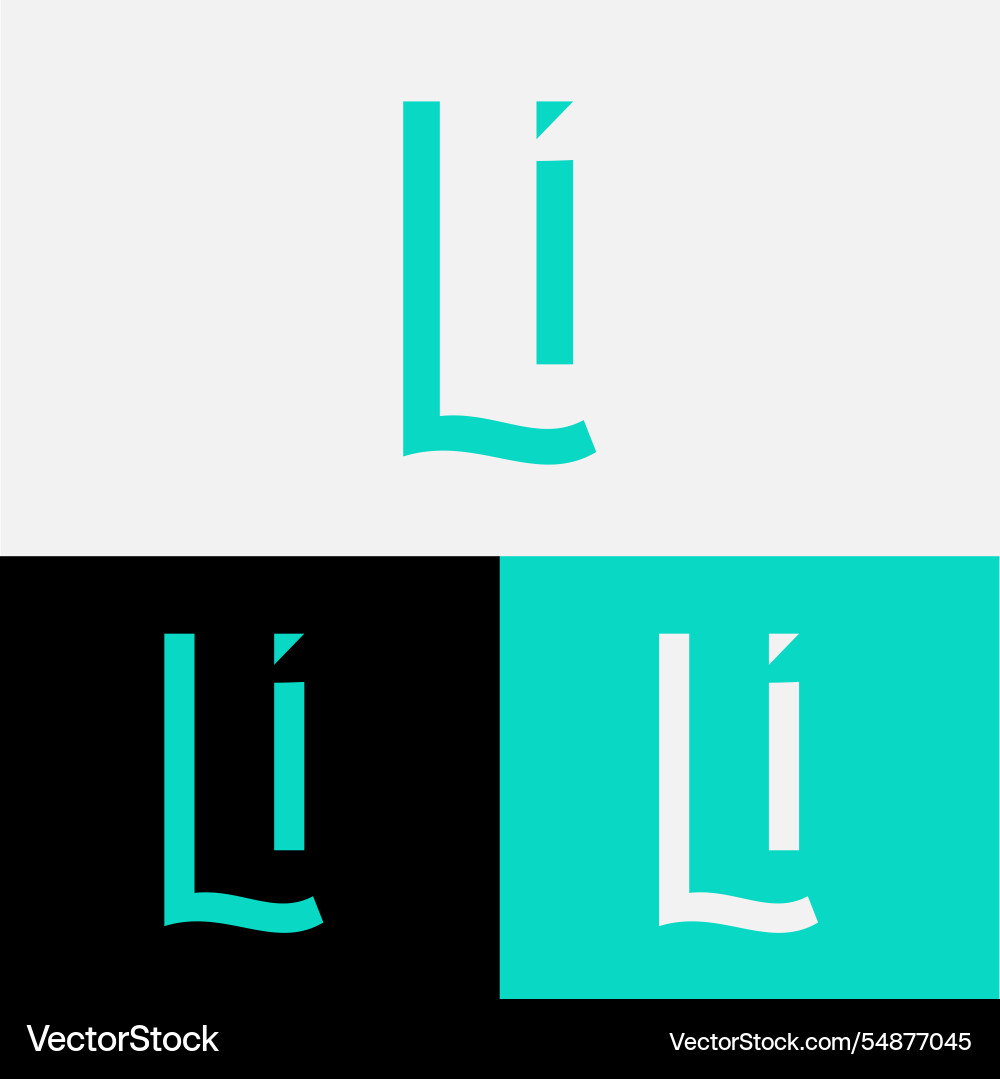 Li initial letter logo symbol design Royalty Free Vector