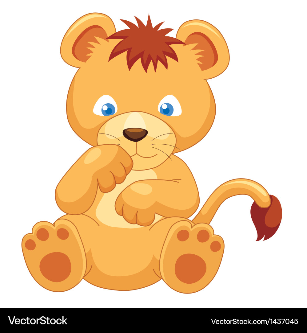 Lion cub Royalty Free Vector Image - VectorStock