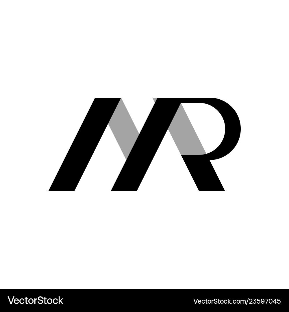MR Monogram Logo Royalty Free Vector Image - VectorStock