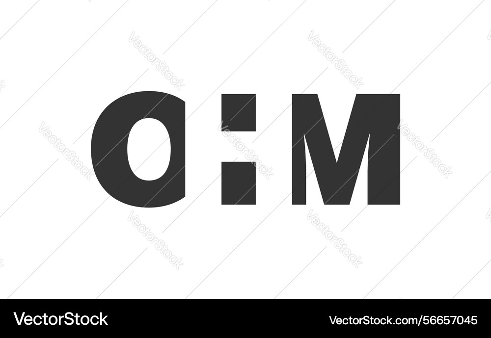 Ohm logo design initial letter o h m bold font Vector Image