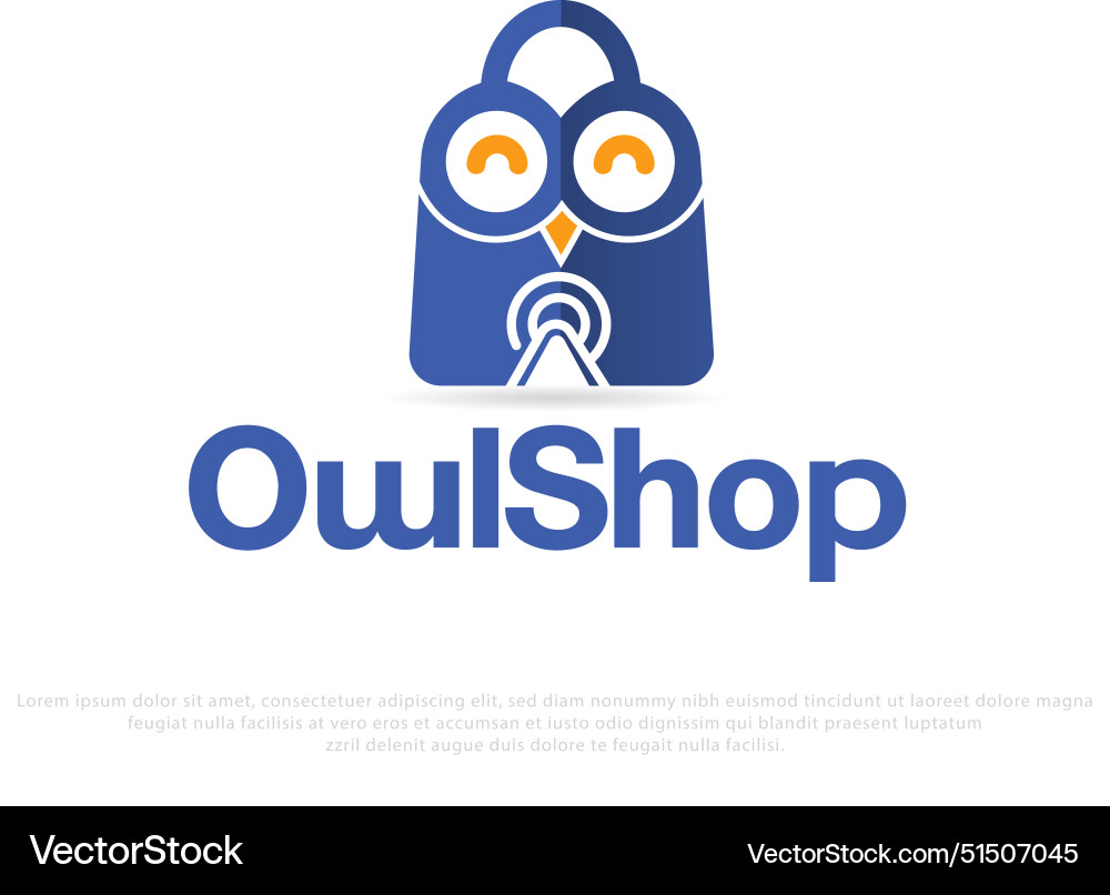 Owl shop logo Royalty Free Vector Image - VectorStock
