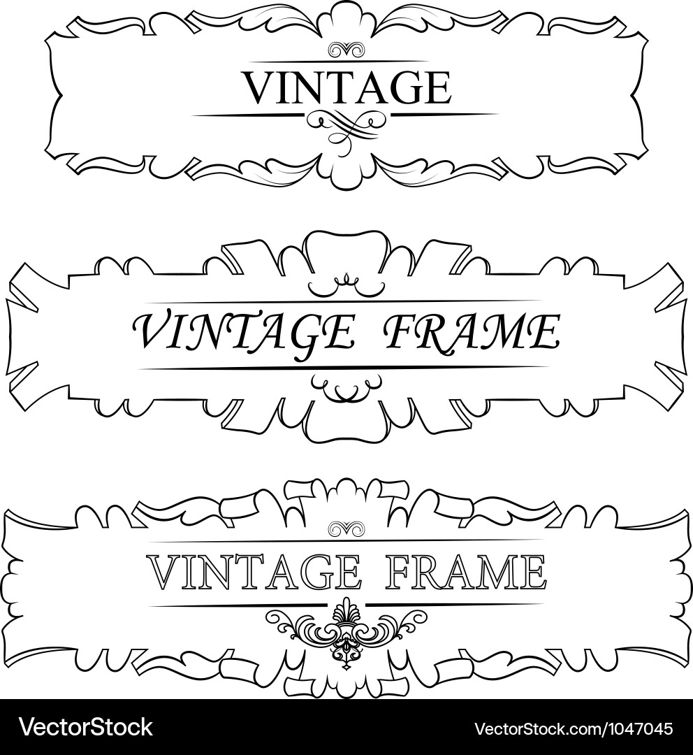 Vintage Frame Collection Royalty Free Vector Image