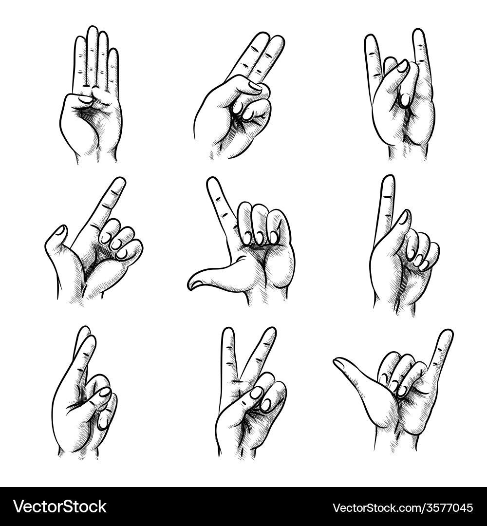 Finger V Vector Images (over 1,400)