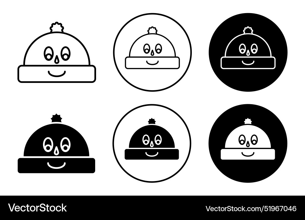 Baby hat icon mark set symbol for web application Vector Image