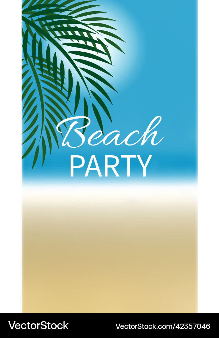 Beach party Royalty Free Vector Image - VectorStock