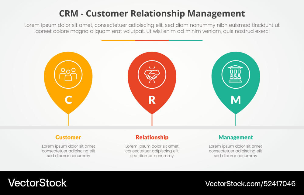 Crm customer relationship management infographic Vector Image